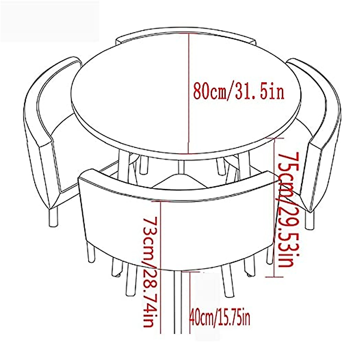 Office Reception Round Table- Conference Reception Room Coffee Table with Chair, Nordic Reception Desk and Chair Combination Hotel Tables and Chairs Simple Square 80cm Desktop Restaurant Tables and Ch