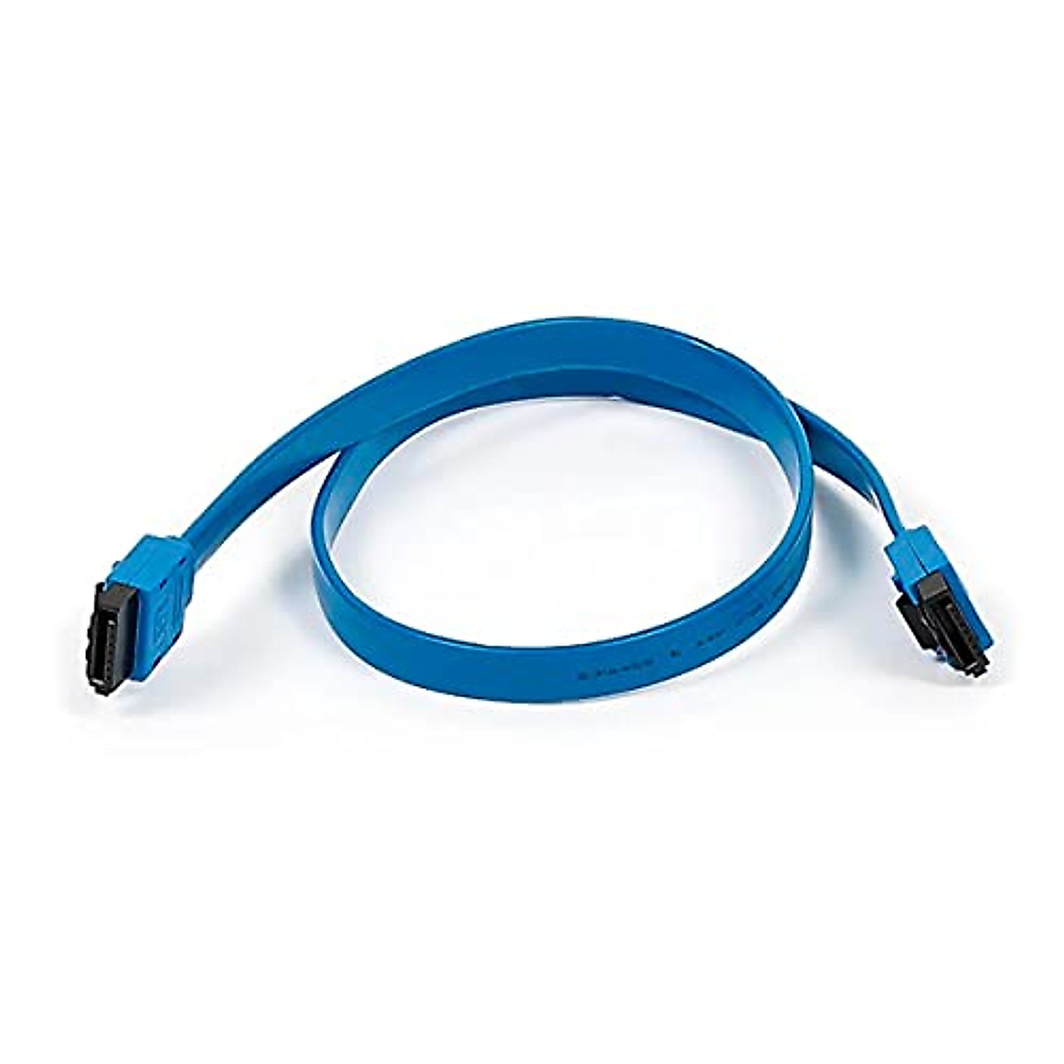 Monoprice 108782 18-Inch SATA 6Gbps Cable with Locking Latch, Blue