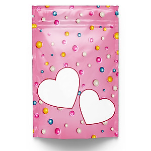 Resealable Standup Bags 4x6 inches 100 Pk – Airtight, Waterproof, Zip Lock Seal and/or Heat Seal - Opaque Foil Pouch - Food Grade Bags For long shelf-life Storage (Medium, candy)