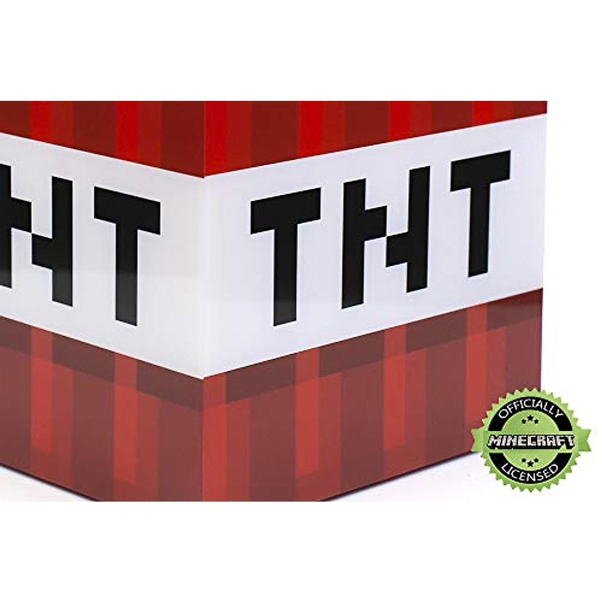 Minecraft TNT Block 6 Inch USB LED Night Light Cube - Decorative, Fun, Safe & Awesome Bedside Mood Lamp Toy for Baby, Kids, Teens & Adults - Best for Home's Bedroom, Living Room Or Even Office