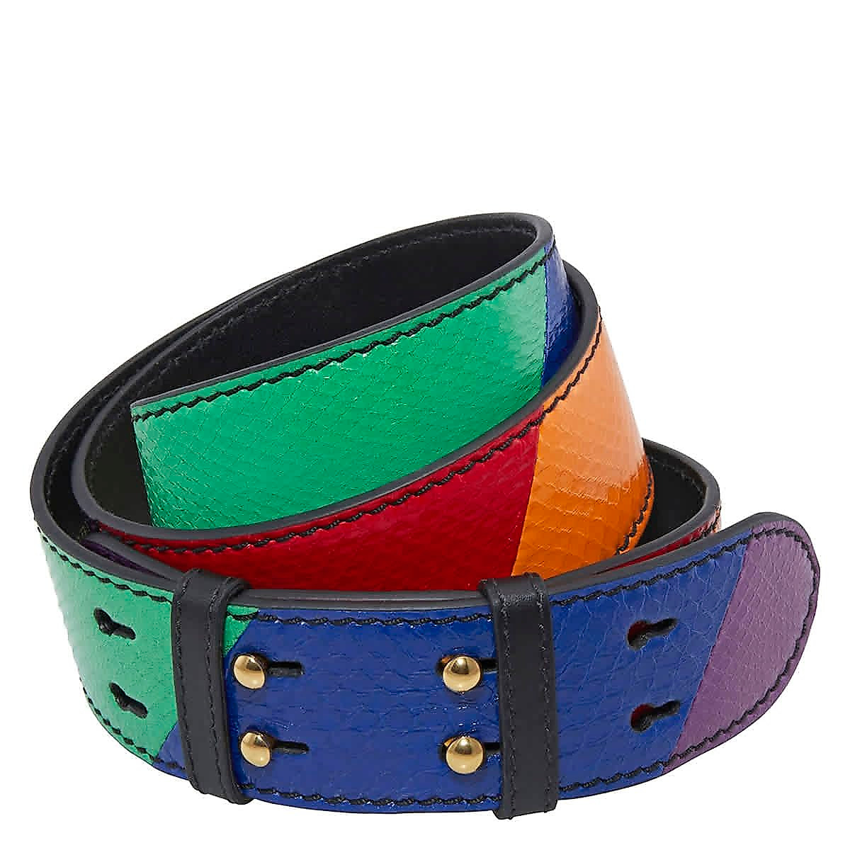 Burberry Ladies Rainbow Leather Belt Bag Strap