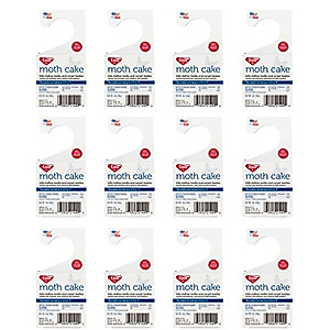 Enoz Moth Cake Pack of 12 Kills Clothes Moths, Carpet Beetles, and Eggs and Larvae