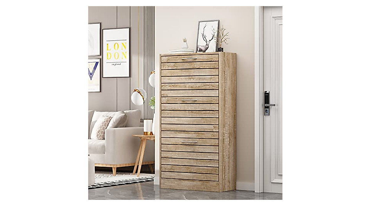 Hitow Narrow Shoe Storage Cabinet - Space-Saving Design