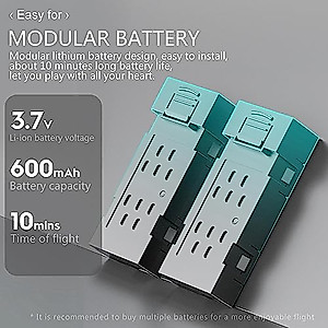 Mini Drone With Dual 4K HD FPV - Camera Remote Control With Altitude Hold, Headless Mode, One Key Start Speed Adjustment Toys Gifts For Boys and Girls (Black(battery x1))