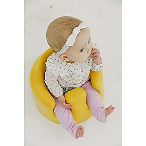 Bumbo Baby Infant Soft Foam Comfortable Floor Booster Seat with 3 Point Adjustable Safety Buckle Strap Harness, Mimosa Yellow