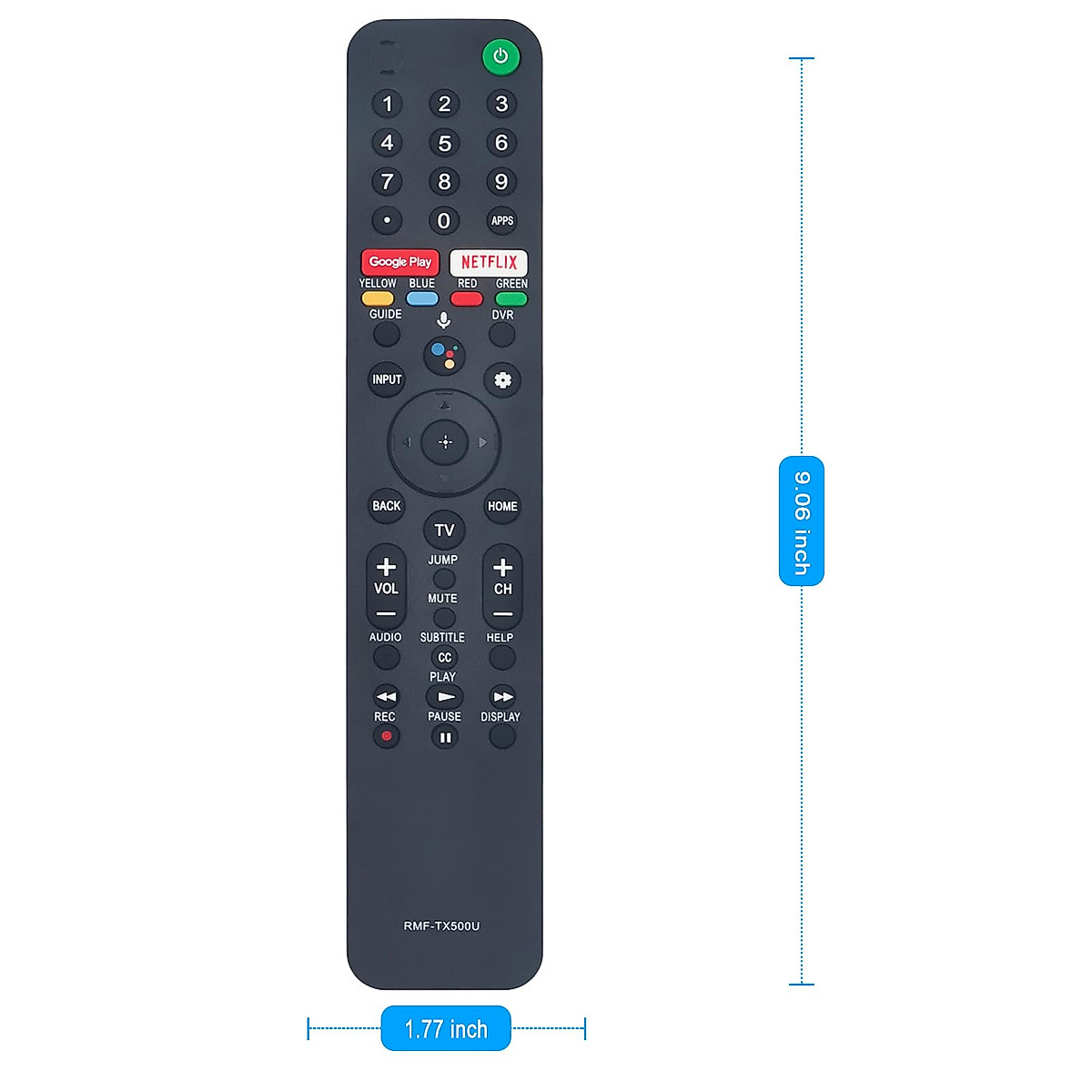 RMF-TX500U Voice Replace Remote Applicable for Sony Bravia TV KD-75X75CH XBR-55A8H XBR-55X950G XBR-65A8H KD-65X750H XBR-49X950H XBR-75X900H XBR-75X850G XBR-65X90CH KD-65X75CH XBR-65X950G XBR-75X950G