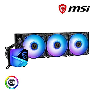 MSI MAG CoreLiquid C360 - AIO ARGB CPU Liquid Cooler - 360mm Radiator - LGA 1700 Ready - Triple 120mm ARGB PWM Fans ,Black