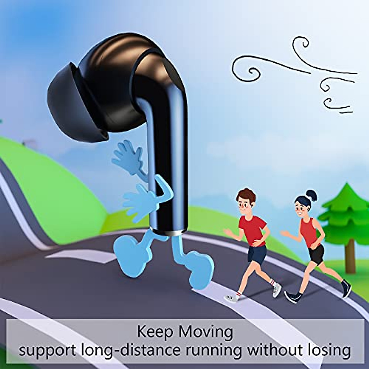 Bscame ANC Bluetooth Headphones in Ear Wireless Earbuds Wireless Earphones Sport Noise Cancelling Bluetooth 5.2 Touch Buttons Waterproof for Sports Fitness