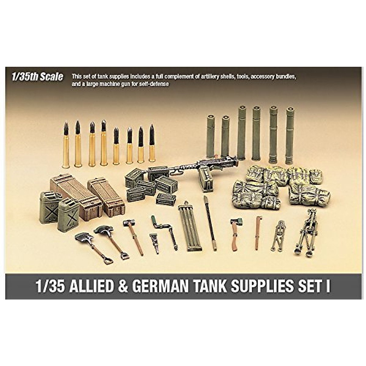 Academy WWII German and Allied Tank Equipment Set I Model Kit