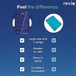 REVIX Large Ice Pack for Back Relaxation, Cold Packs Reusable for Shoulder, Hip, Leg, Ice Wraps Cold Compress Therapy to Smooth Discomfort and Fatigue, 13 X 21‘’