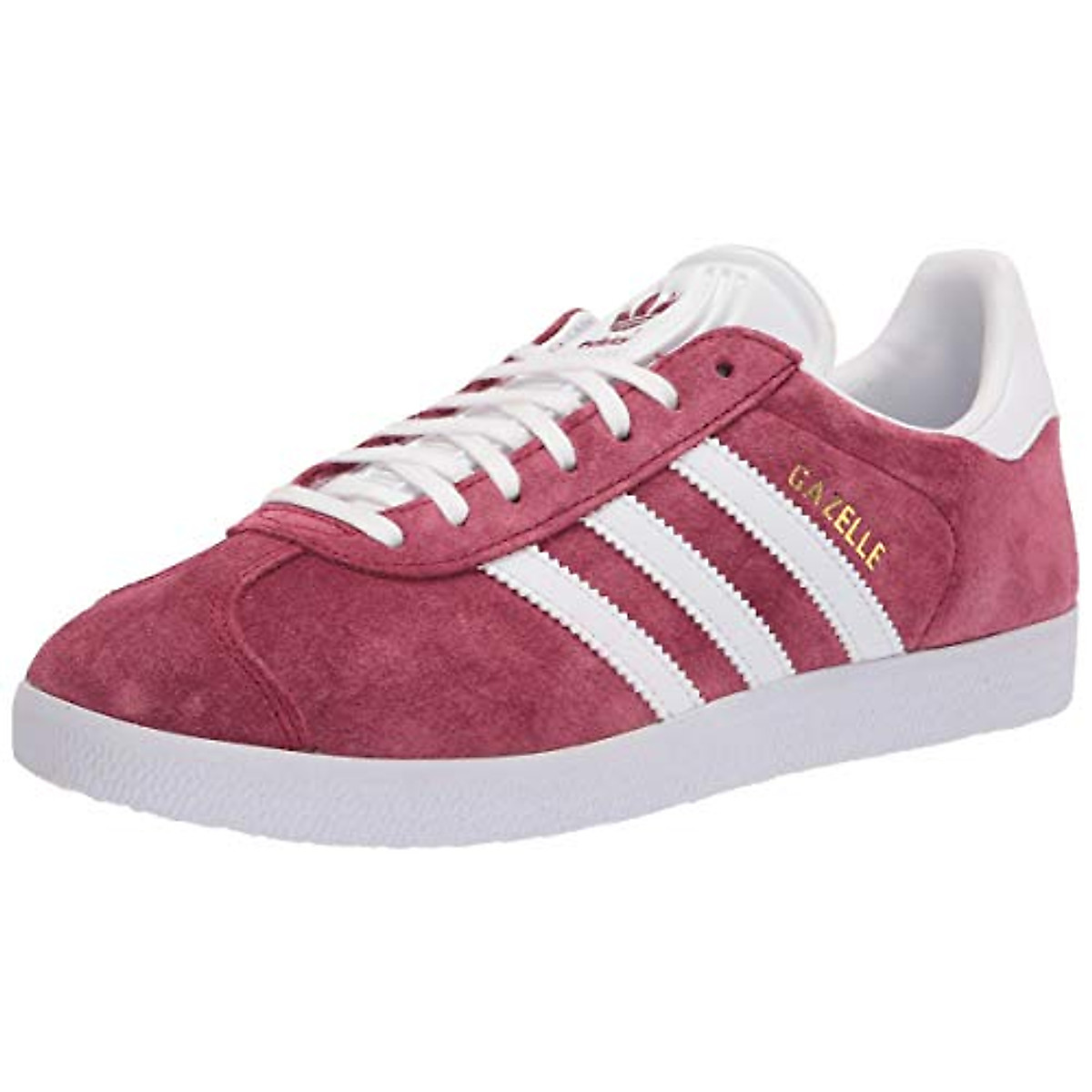 adidas Originals mens Gazelle Shoes Collegiate Burgundy/White/Gold Metallic 11