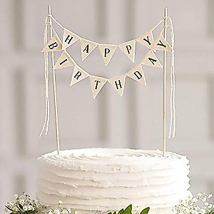 TECCA Happy Birthday Cake Topper - Fun & Gender Neutral