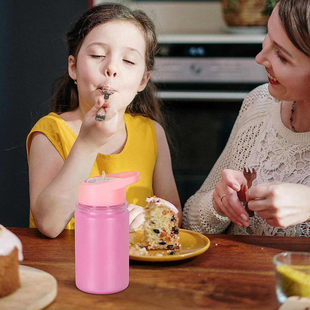 Maucircol 10 Oz Plastic Kids Snowglobe Tumbler with Pre-Drilled Hole and Plug, 10 Pack Double Wall Acrylic Snowglobe Cup for Glitter, Mixed Color