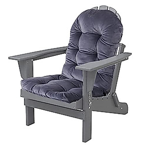 Big Hippo Indoor Adirondack Chair Cushion, Tufted High Back Patio Chair Cushions Soft Thicken Patio Seat Pad for Home Use (Gray)
