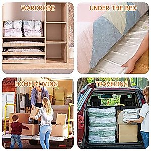 Space Saver Vacuum Storage Bags Jumbo 4 Pack large Vacuum Storage Bags for bedding Reusable Storage Bags Vacuum Sealed with Double Seal for blanket, Comforter, Pillow and Quilt 47x39 Inches