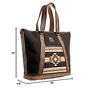 STS Ranchwear Women's Multifunctional Large Capacity Travel Shopper Sioux Falls Collection Carry All Bag with Shoulder Strap, Brown