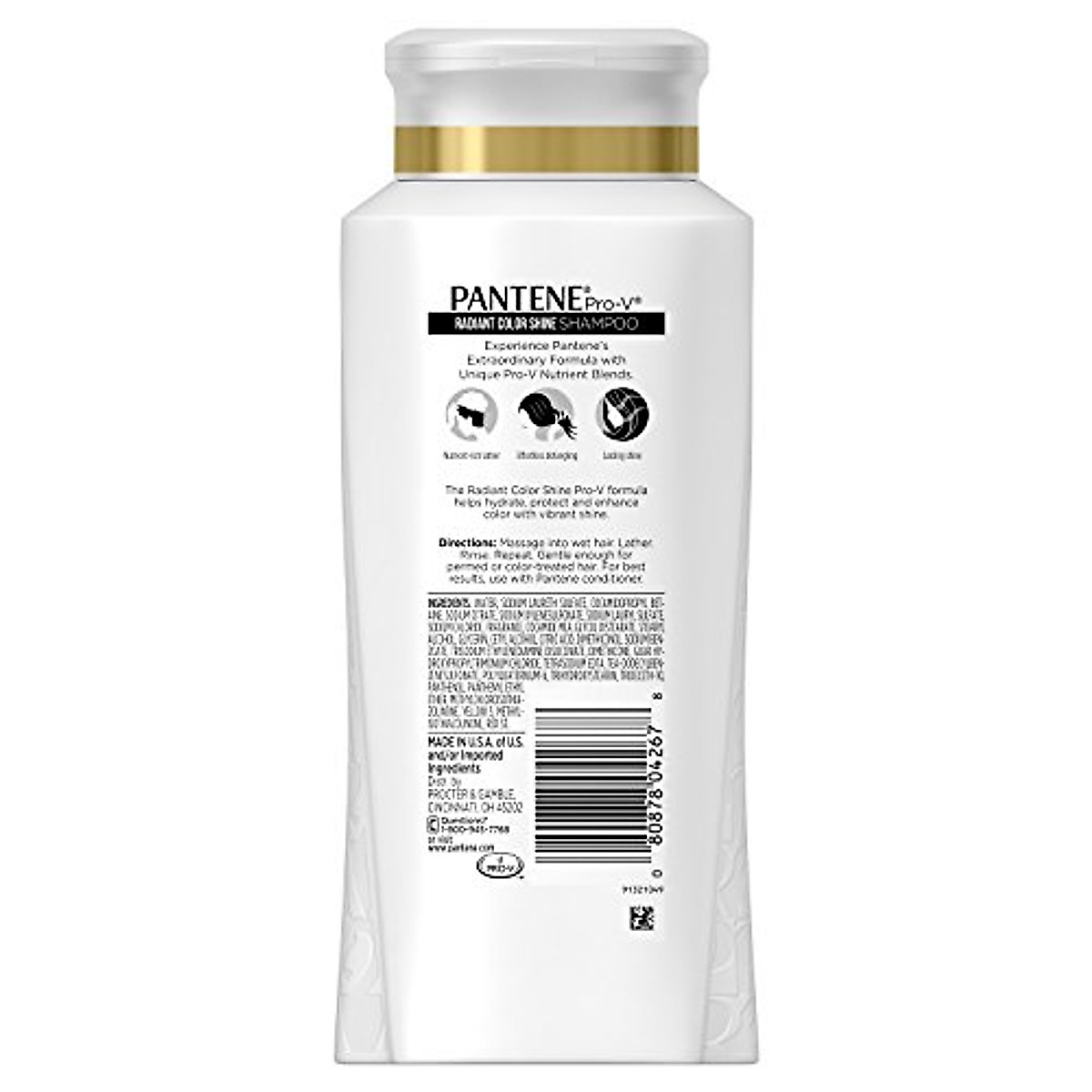 Pantene Radiant Color Shine Shampoo 25.4 Fl Oz (Pack of 3)