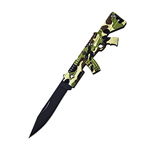 N//C Folding Knife, Mini EDC Cool Sharp Tactical Folding Pocket Knife Multi-functional EDC Knife for Outdoor Camping Hiking Hunting Survival Work (Black)