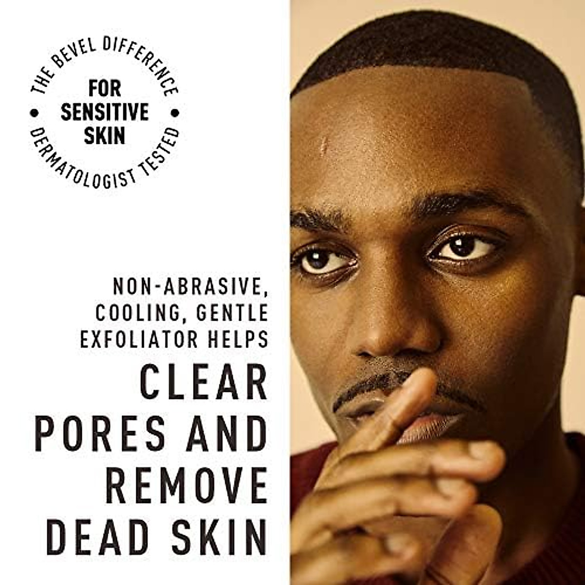 Bevel Skin Care Set - Includes Face Wash with Tea Tree Oil, Glycolic Acid Exfoliating Pads, Lightweight Face Moisturizer, Helps Treat Blemishes, Bumps and Discoloration (Packaging May Vary)