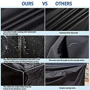 Outdoor Chair Covers, Patio Furniture Chair Covers Waterproof for Outdoor Sofa Couch Cover Rocking Chair Cover Heavy Duty, Anti-UV Rain Snow-Proof Oxford Cloth with Reflective Stripe 29" Wx38 Dx31 H