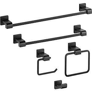 DELTA FAUCET 77535-BL Ara Towel Hook, Matte Black