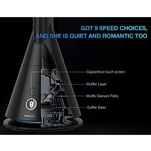 Geek Aire Fan, Oscillating Tower Bladeless Fan Works with Alexa and Google, Air Circulator Cooling Floor Pedestal Fan with 9 Speeds 8h Timer, Quiet Stand Fan with App and Remote Control for Whole Room