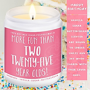 Auelife 50th Birthday Gifts for Women, Best 50th Birthday Gift Ideas, Perfect Birthday Present, Funny Birthday Presents for Mom, Friends, Wife, Sister, 7oz Vanilla Cream-Scented Candle
