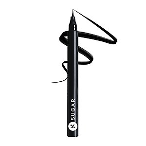Sugar Cosmetics Wingman Waterproof Microliner01 I'll Be Black (Black)micro precision tip, jet-black formula, Smudgeproof