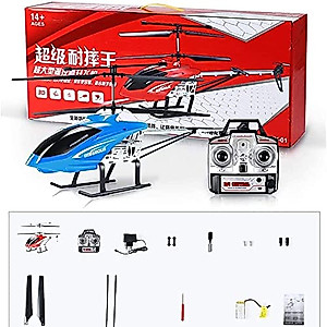 VanFty Large Fall Resistant Rc Helicopter for Adults Helicopters Remote Control Charging 3.5 Channels RC Drone Helicopter Toys with LED Light Night Sky Flight Teenagers Boys Girls Gift (Color : Red)