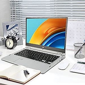 Acogedor 13.33inch Laptop, 2 in 1 Touch Screen Laptop Tablet PC for Windows11, 360 Degree Rotation 1920x1080 IPS HD Touch Screen LPDDR4 16GB RAM 256GB SSD Quad Core CPU, Fingerprint Unlock