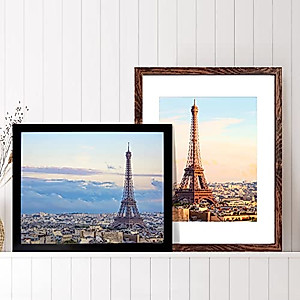 SESEAT 12x16 Picture Frame Rustic Brown, Display Pictures 9x12 with Mat or 12x16 without Mat, Photo Frames Wall Gallery, 1 Pack