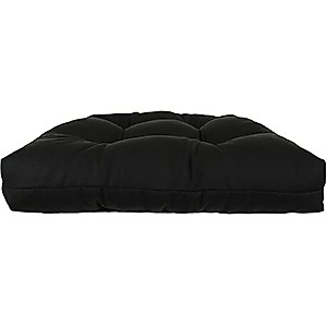College Covers Everything Comfy Indoor/Outdoor Seat Patio D Cushion, 1 Count (Pack of 1), Black