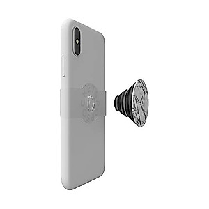 PopSockets Phone Grip Slide for Phones and Cases, Sliding Phone Grip with Expanding Kickstand, PopSlide for Apple Silicone Case, iPhone Xs Max - Clear Day