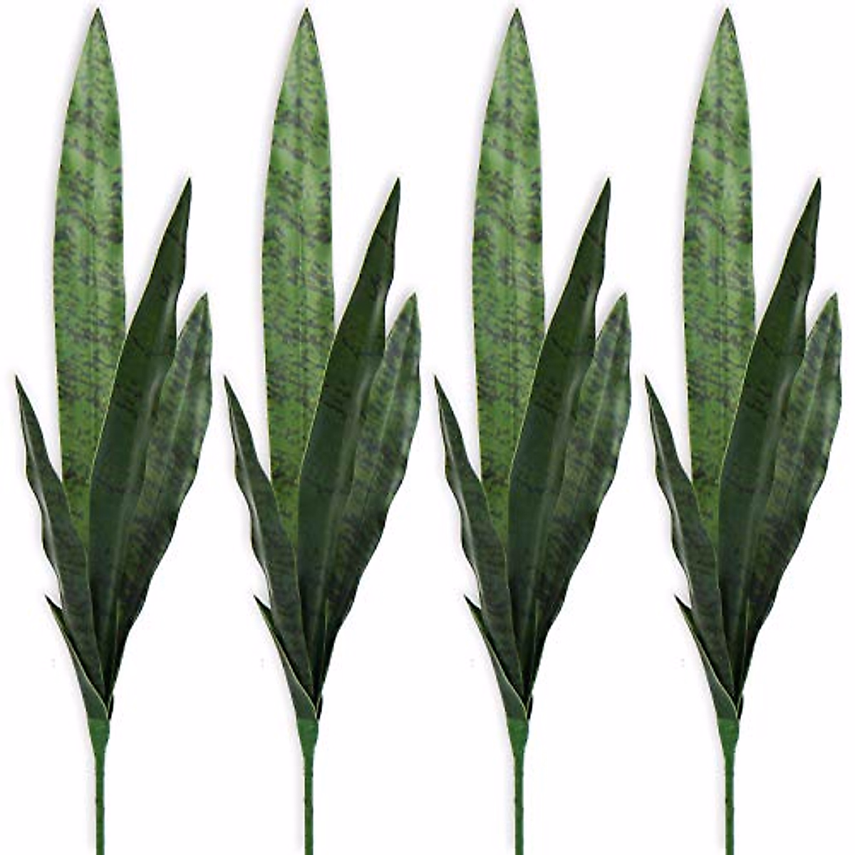 Bird Fiy Artificial Snake Plants 30" Faux Agave Fake Sansevieria Artificial Silk Plant for Home Garden Office Store Decoration 4 Pcs (Green)