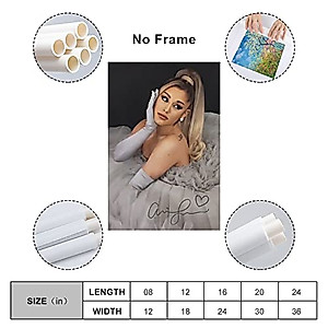 QIGUTRNG Ariana Star Singer Grande Poster Art Picture Print Modern Family Bedroom Decor Posters 11.81x7.87inch(20x30cm)