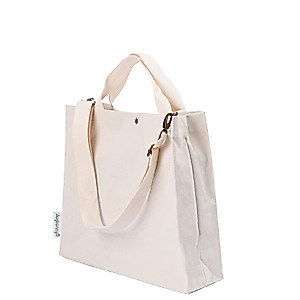 Augbunny Heavy Duty Canvas Extra Large Shoulder Crossbody Bag Grocery Shopping Bag Beach Tote Multi Purpose Daily Use Casual Tote