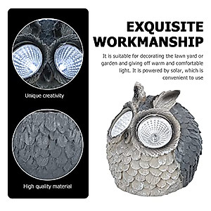 Animal Solar Lamp Resin Owl Garden Light LED Outdoor Animal Sculpture Figurine Lights Landscape Lighting for Lawn Yard Patio Pathway