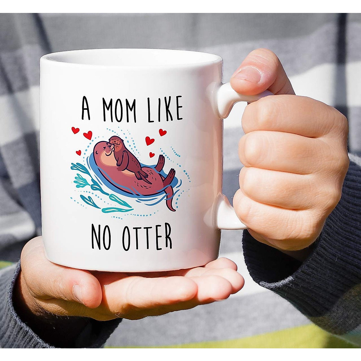Retreez Funny Mug - A Mom Like No Otter Other 11 Oz Humor Ceramic Tea Coffee Mugs - Funny, Sarcasm, Sarcastic, Motivational, Inspirational birthday gifts for mom, mum, mama, mother, mother's day gift