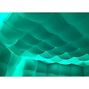 Inflatable Photo Booth Enclosure, 8.2 x 8.2ft Portable 16 Colors LED Dimmable Shooting Photobooth Tent Kit with 2 Doors and Inner Air Blower, Remote Controller, Carry Bag