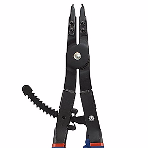 Hiltex 02016 16" Snap Ring Plier Set, 2 Piece | External and Internal Pliers | Straight, 45°, 90° Tips