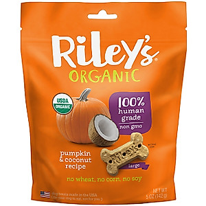 Riley'S Organics Pumpkin & Coconut Recipe Dog Treats