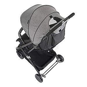 Compact Baby Stroller, Lightweight Infant Stroller with Convenient One-Hand Fold (Grey)