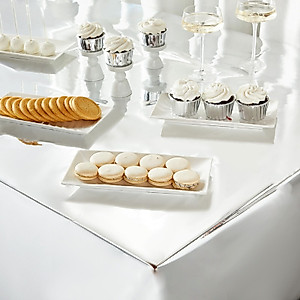 Juvale 3 Pack Metallic Silver Plastic Tablecloth for Birthday Party Decorations (Shiny Foil, 54x108)