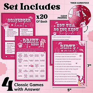 STOFINITY Funny Bachelorette Party Games - Bachelorette Games for Parties Scavenger Hunt, Bachelorette Bingo Card Games for Bridal Shower Games, Bach Games for Bachelorette Party Decorations