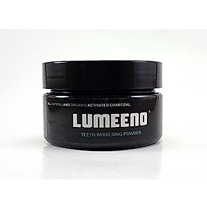 Lumeeno All Natural Organic Activated Charcoal Teeth Whitening for Sensitive Tooth and Gum - Whiten, Clean and Detoxify - Vegan - No Chemicals - Zero Bleach Whitener Enough for 150+ Uses