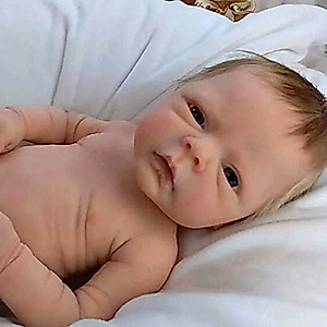 EURORA Reborn Baby Dolls Girl 18 Inch Vinyl Silicone Body, Sweet Girl Reborn Baby Dolls with Clothes and Bottles Gift for Kids Age 3+
