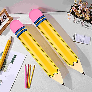 Back to School Balloons 27'' Yellow Pencil Balloons Giant Inflatable Large Balloons Kit for First Day of School Welcome Party Decorations 2Pcs