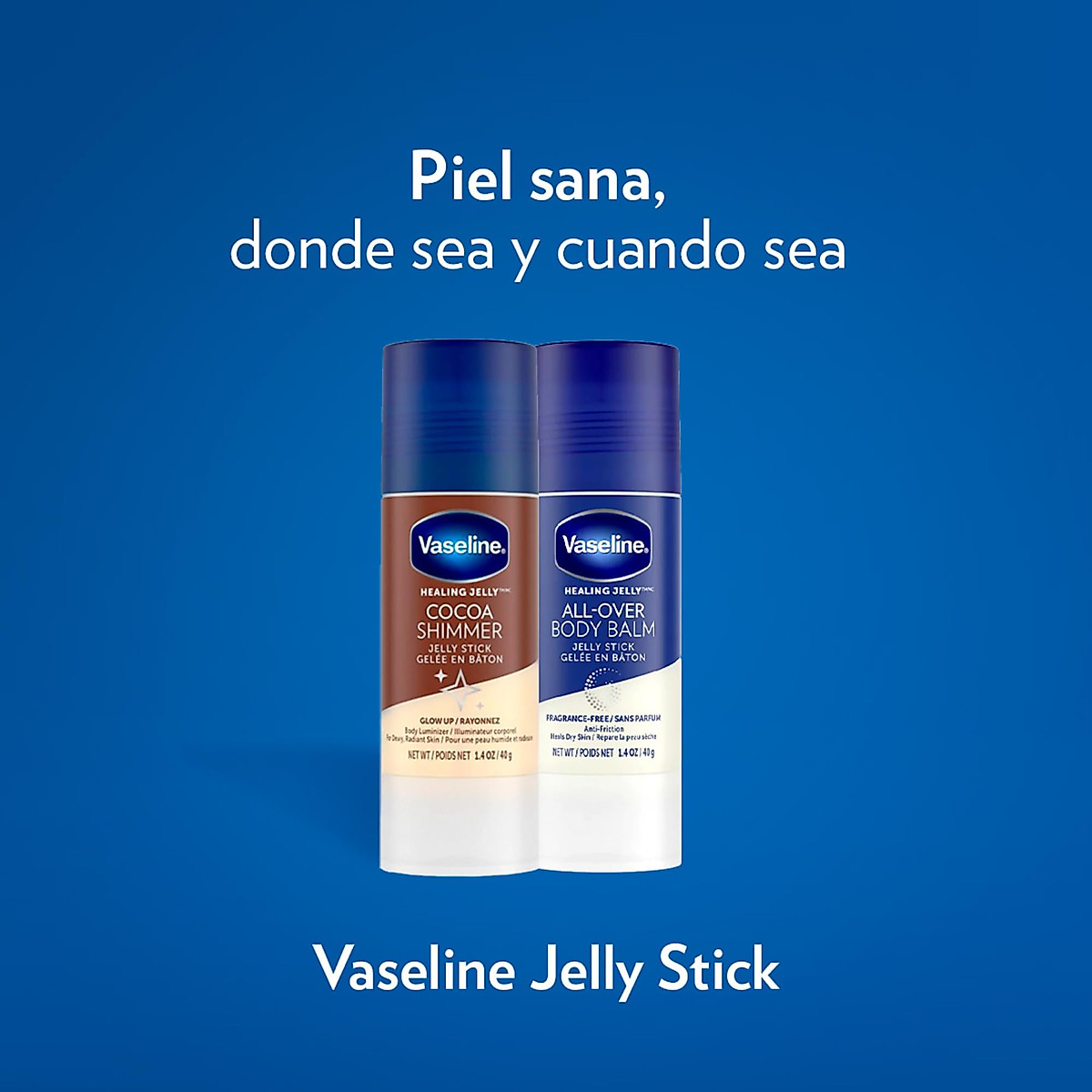Vaseline Body Balm Stick For Dry Skin Relief Unscented Targeted Healing for Hard-to-Reach Spots 1.4 oz