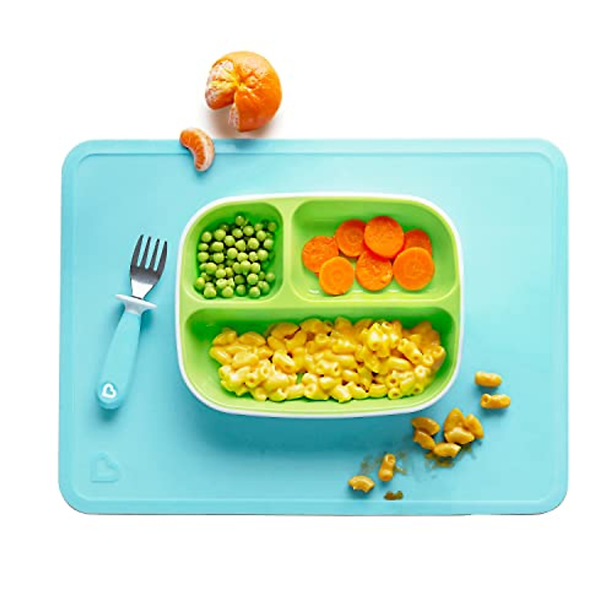 Munchkin® Spotless™ Silicone Placemats for Kids, 2 Pack, Blue/Green