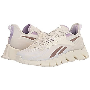Reebok Women's Zig Kinetica 3.0 Sneaker, Chalk/Taupe/Purple Oasis, 6.5